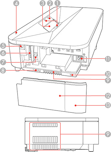 Projector Parts - Top/Side