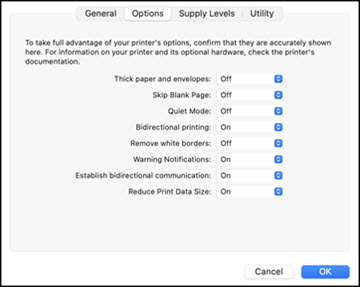 Selecting Printing Preferences - Mac