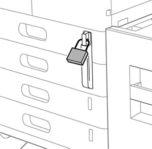 Using the Optional Paper Cassette Lock