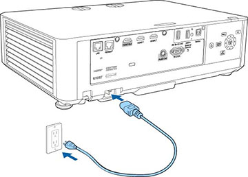 Turning On the Projector