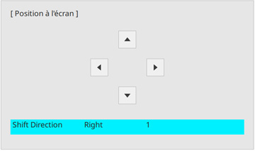 Ajustement de l'image à l'aide du paramètre Position à l'écran
