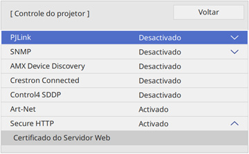 Configuração do Crestron Connected