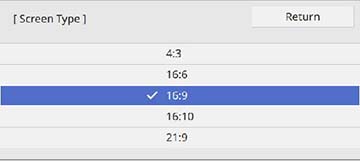 Setting the Screen Type