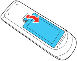 Installing Batteries in the Remote Control