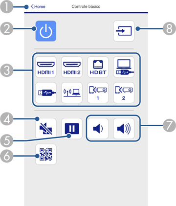 Opções do Web Control