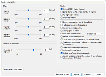Cómo seleccionar los ajustes extendidos - Windows