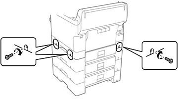 Installing the Optional Paper Cassette Units
