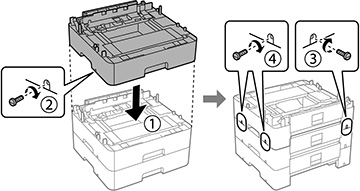 Installing the Optional Paper Cassette Units