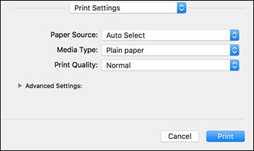 Selecting Basic Print Settings - Mac