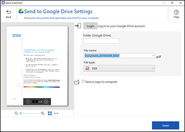 Sending a Scan to a Cloud Service