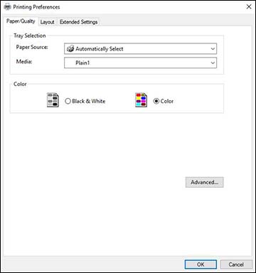 Selecting Basic Print Settings - PostScript Printer Software - Windows