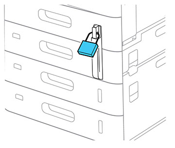 Using the Optional Paper Cassette Lock