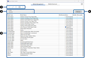 Epson Media Installer Screens