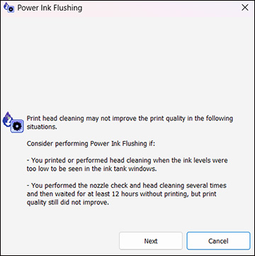 Flushing the Ink Tubes Using a Computer Utility