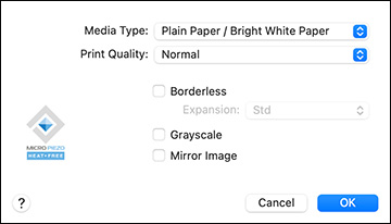 Selecting Basic Print Settings - Mac