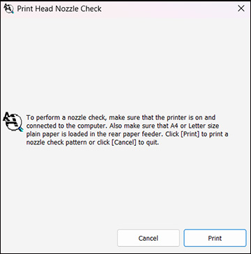 Checking the Nozzles and Cleaning the Print Head Using a Computer Utility