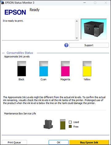 Checking Print Status - Windows