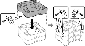 Installing the Optional Paper Cassette Units