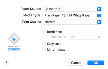 Selecting Basic Print Settings - Mac