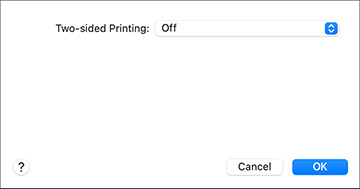 Selecting Double-sided Printing Settings - Mac