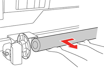 Removing Media from the Optional Auto Take-up Reel
