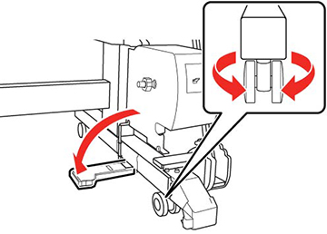 Attaching the Roll Core to the Auto Take-up Reel