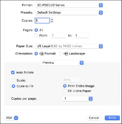 Selecting Basic Print Settings - Mac