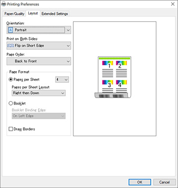 Selecting Print Settings - PostScript Printer Software - Windows