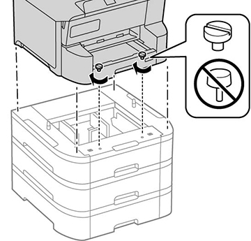 Installing the Optional Paper Cassette Units