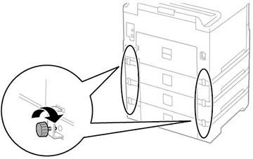 Installing the Optional Paper Cassette Units