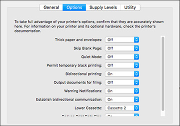 Selecting Printing Preferences - Mac