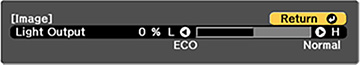 Adjusting the Projector's Brightness Level