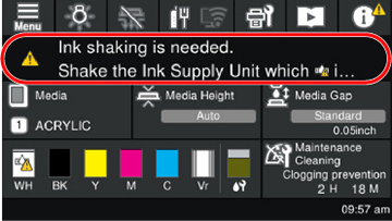 Shaking the Ink Packs