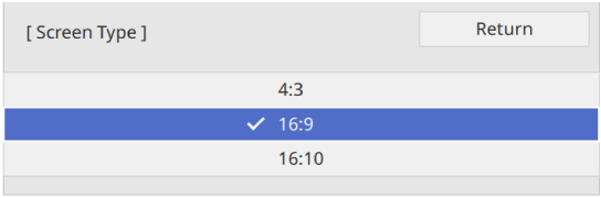 Setting the Screen Type