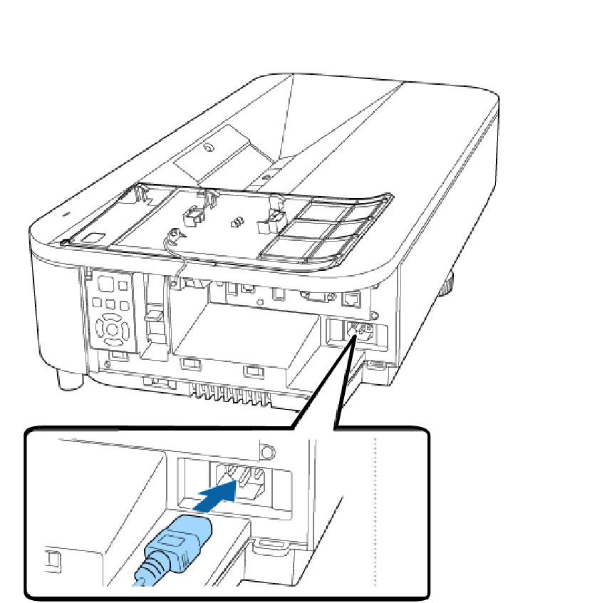Turning On the Projector