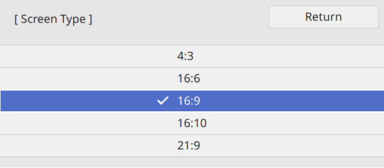 Setting the Screen Type