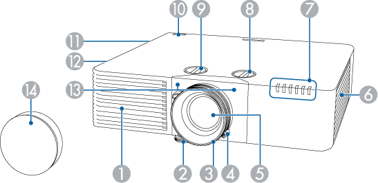 Projector Parts - Front/Top