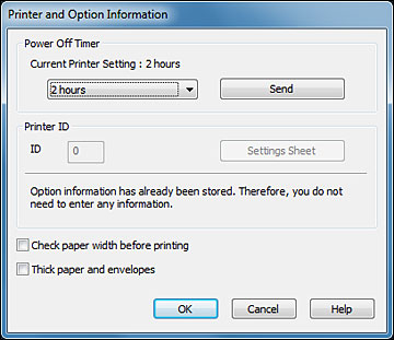 Changing the Power Off Timer Setting - Windows