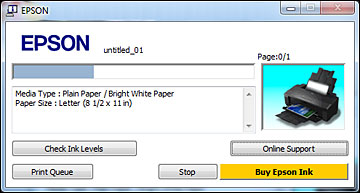 Checking Print Status - Windows