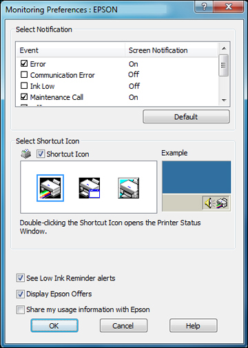 Checking Cartridge Status with Windows