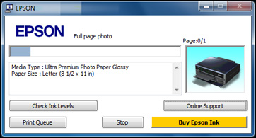 Checking Print Status - Windows