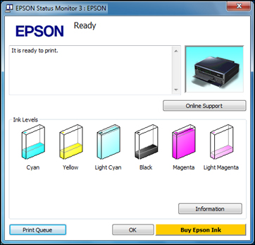 Checking Cartridge Status with Windows