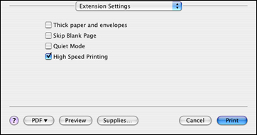 Selecting Printing Preferences - Mac OS X 10.4