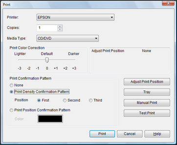 Adjusting CD/DVD Print Quality - Windows
