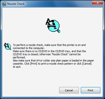 Checking the Nozzles Using a Computer Utility