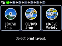 Printing Photos from a Memory Card Onto a CD/DVD