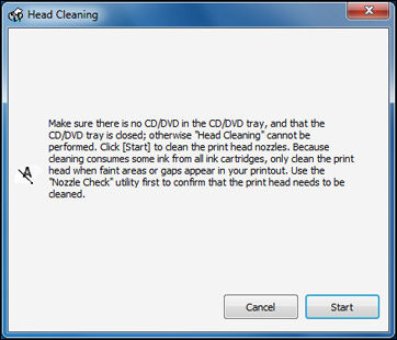 Cleaning the Print Head Using a Computer Utility
