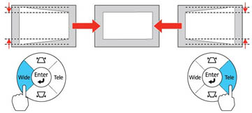 Correcting Image Shape with the Keystone Buttons