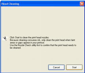 Running the Head Cleaning Utility