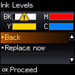 Checking Cartridge Status on the LCD Screen